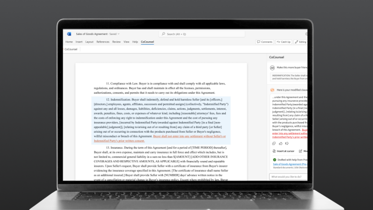 Features | CoCounsel Drafting | Legal Solutions UK | Thomson Reuters ...